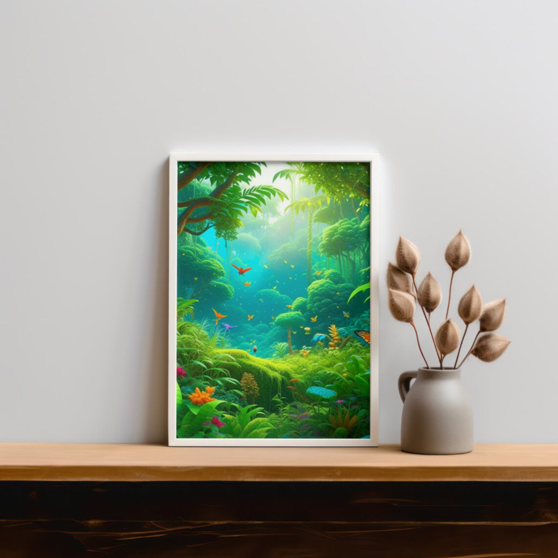 Digital Print Nature Forest Wall Art Print Greenery Landscape Home ...