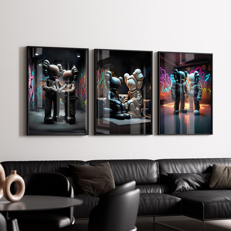 Couples Kaws Poster - Etsy