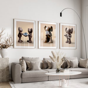 Kaws Poster Set of 3, Kaws Companion Figure Print, Hypebeast Toy ...