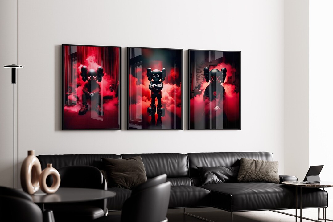 Kaws Set of 3, Printable Hypebeast Poster, Kaws Figure, Hypebeast Decor ...