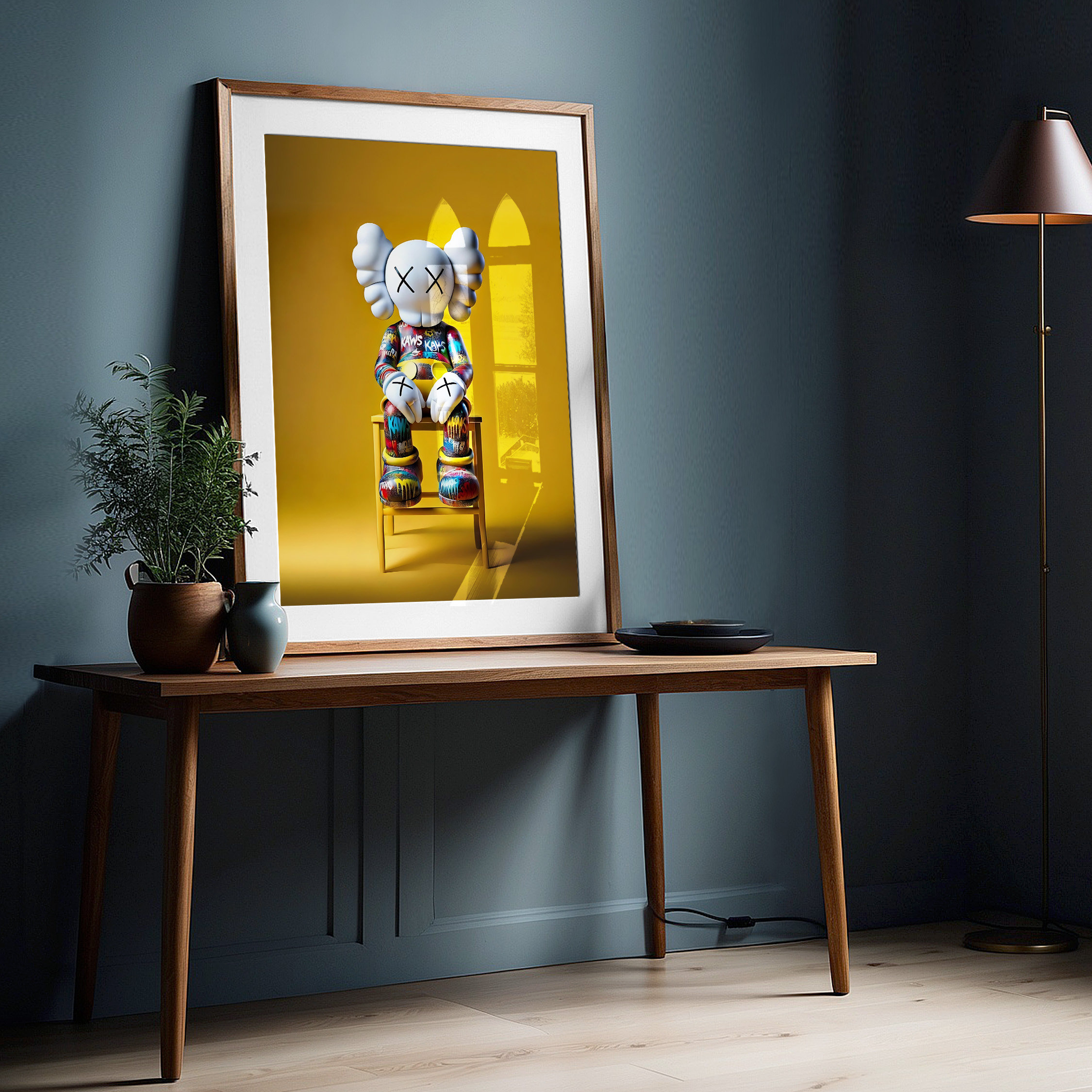 Yellow Graffiti Kaws Set of 3, Printable Kaws Poster, Hypebeast Toy ...