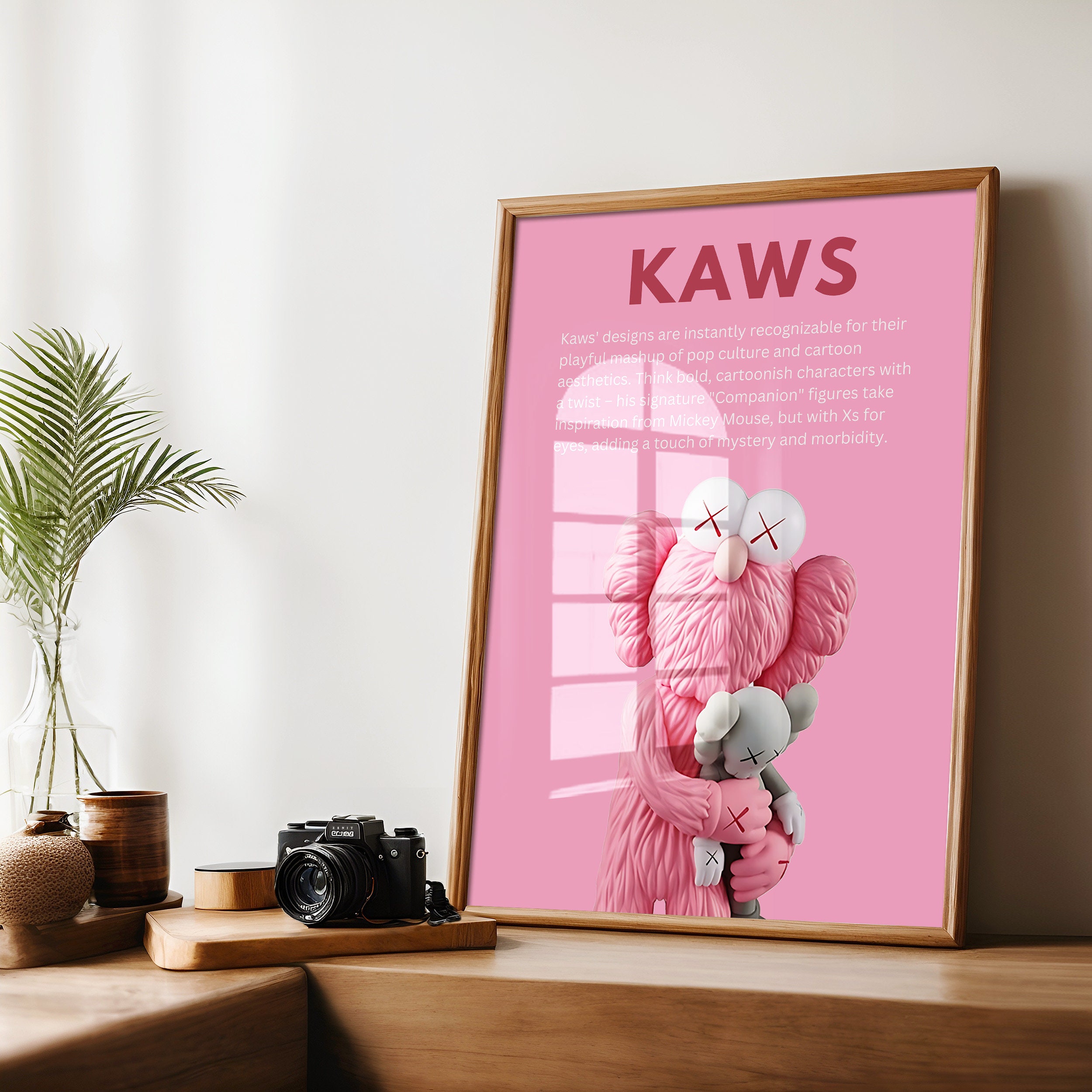 Hyepbeast Kaws Pink Poster Set of 3, Digital Download, Kaws Print ...