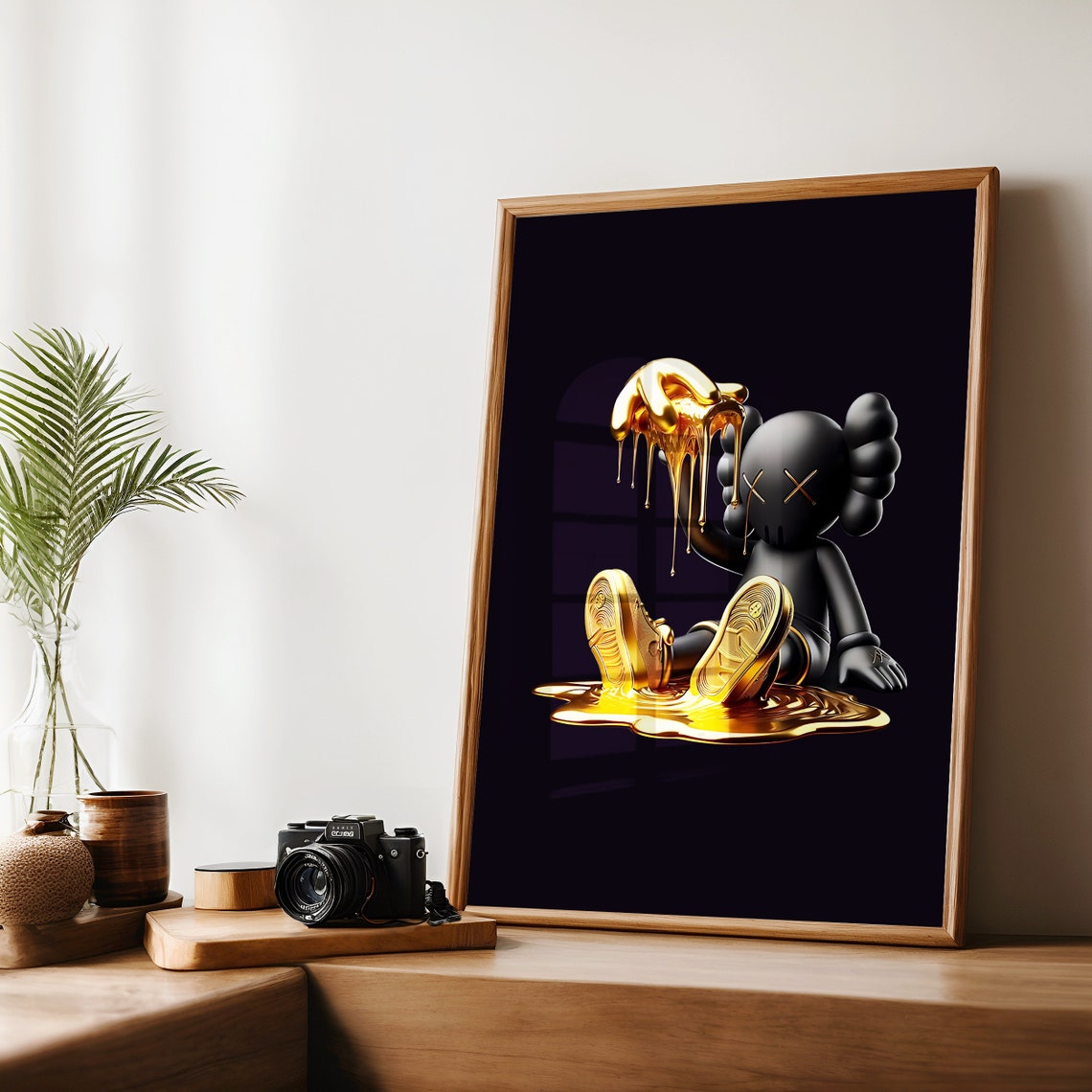 Gold Kaws Poster, Set of 3 Kaws, Printable Kaws Poster, Hypebeast ...