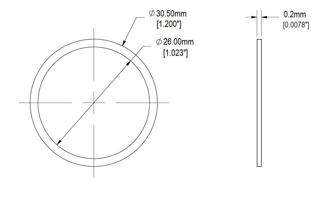 Spacer Ring 0.1mm, 0.2mm, 0.25mm, 0.5mm, 1mm Extension Spacer Shim F/ C ...