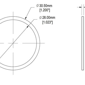 Spacer Ring 0.1mm, 0.2mm, 0.25mm, 0.5mm, 1mm Extension Spacer Shim F/ C ...
