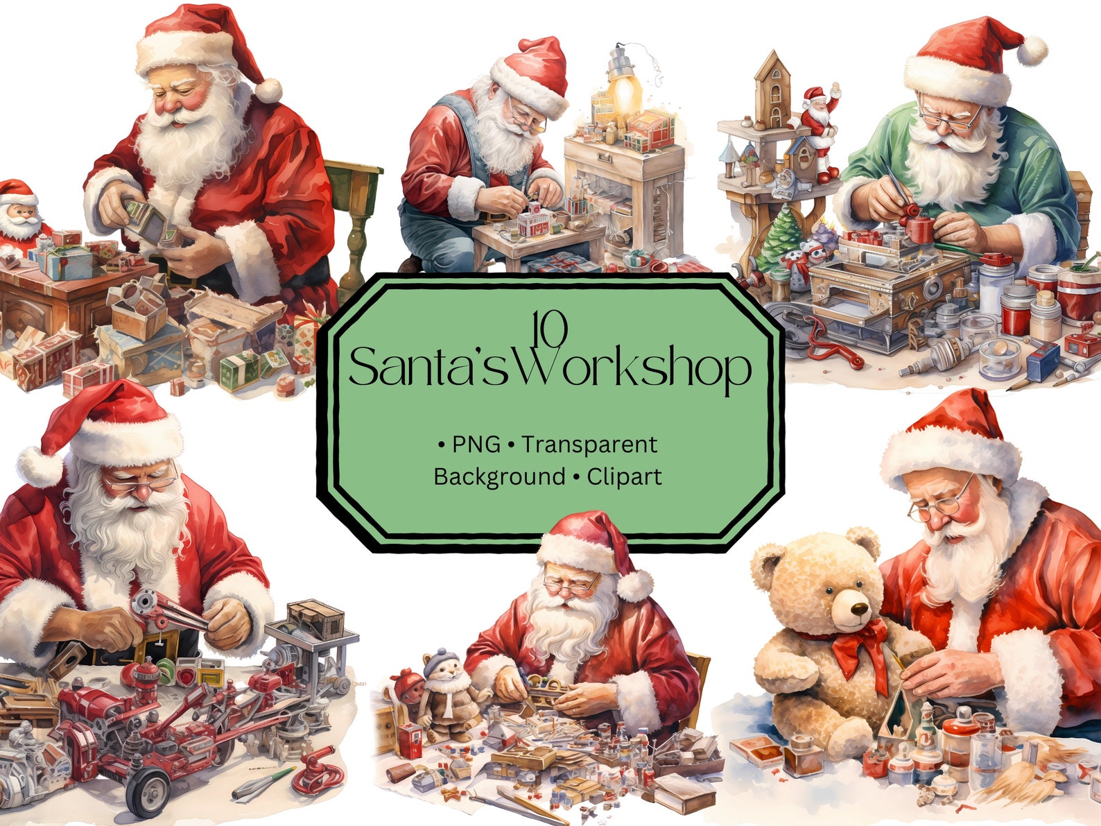 10 Santa's Workshop PNG Clipart, Transparent Background, Christmas ...