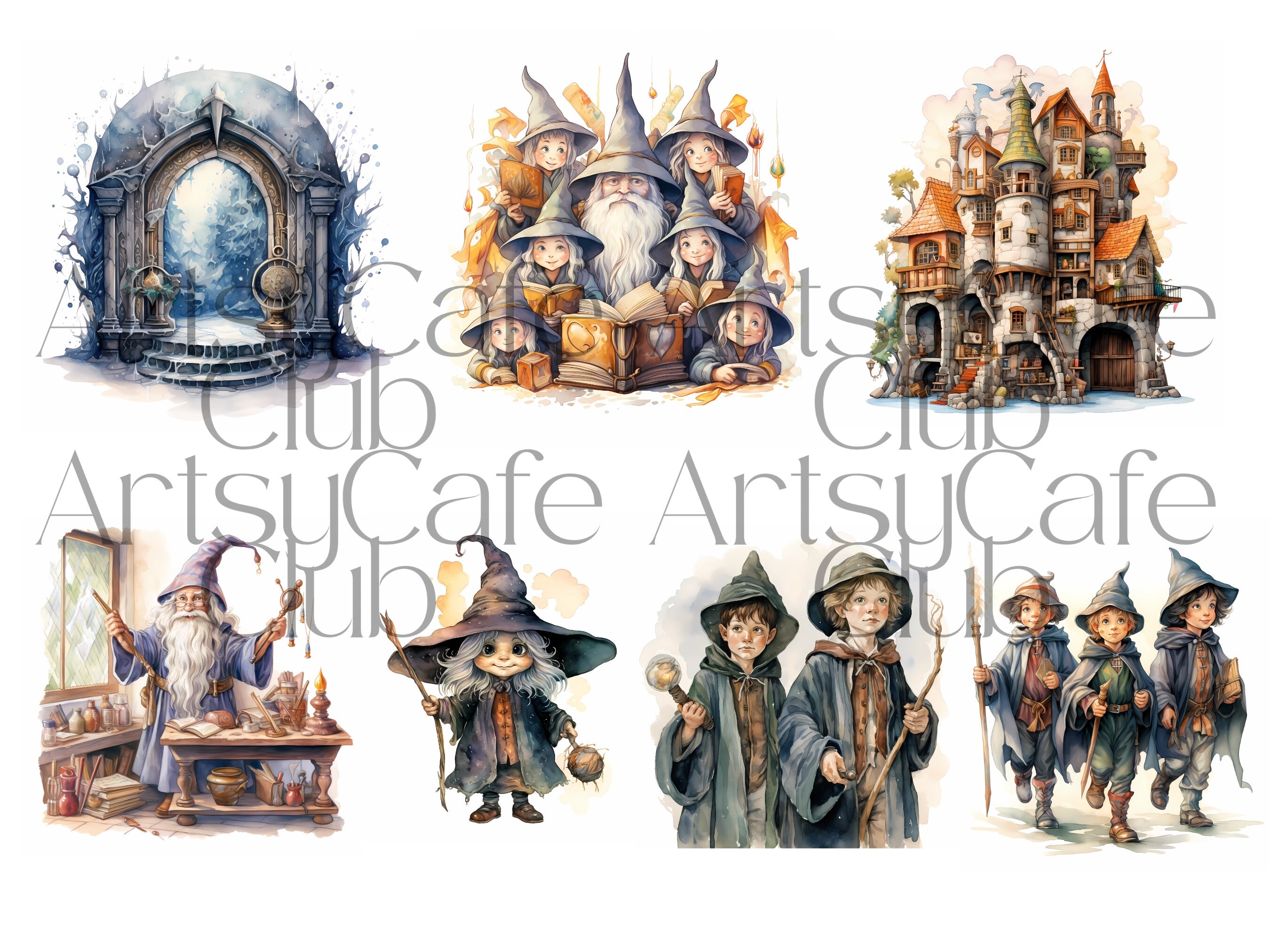 34 PNG Wizards Bundle, for Planner, Scrapbooking, DIY Projects ...