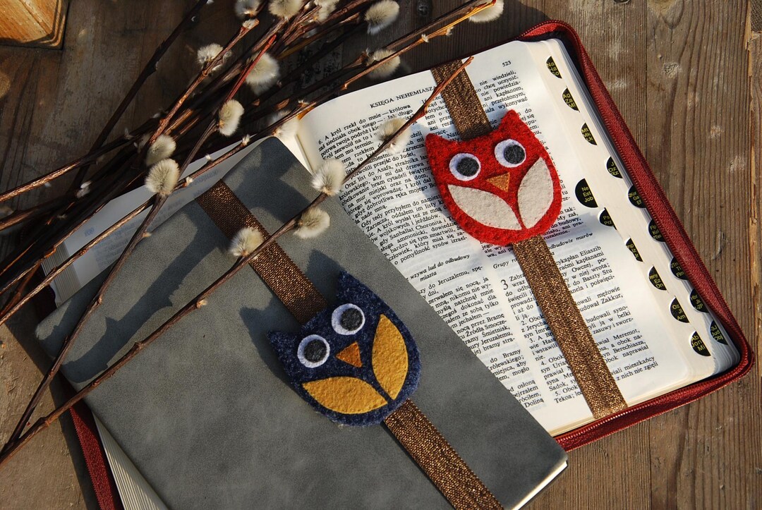 Adorable Owl Bookmark With Elastic Band: Fun Gift for Book Lovers - Etsy