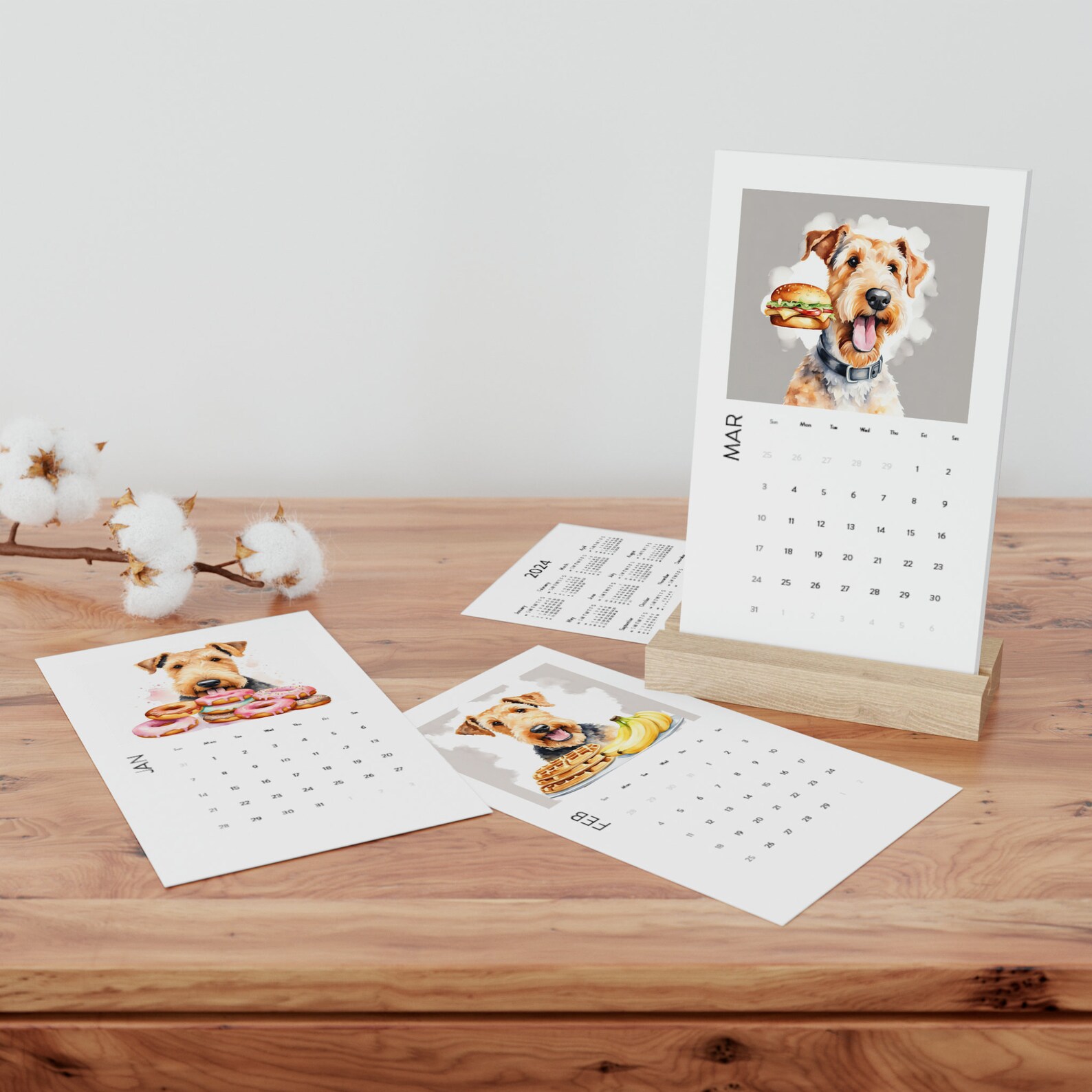 Staple Edition Dog Desk Calendar 2024 - Etsy