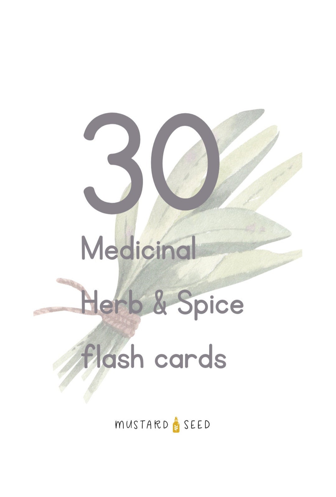 30 Medicinal Herbs & Spices Flash Cards - Etsy UK