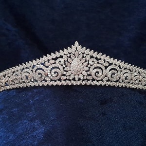 Sparkling Silver Wedding Tiara for Bride - Small and Chic Bridal ...