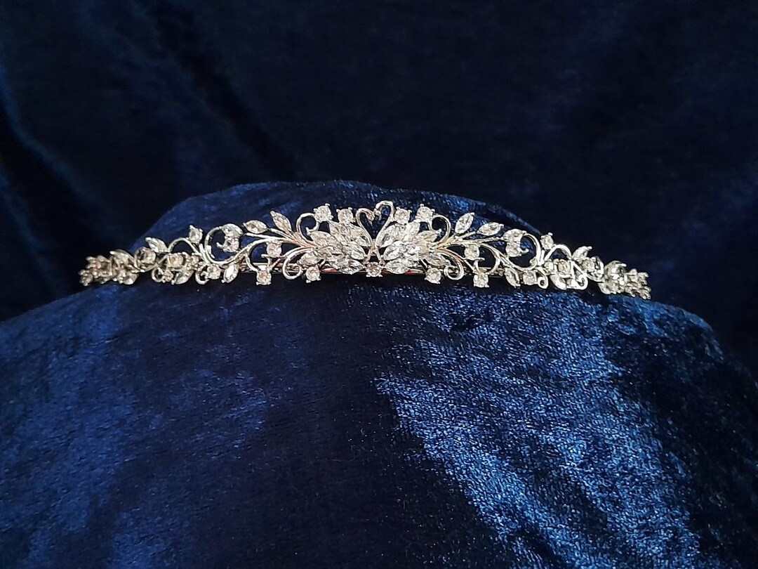 Minimalist Silver Wedding Tiara in Elven Style,small Graduation Crown ...