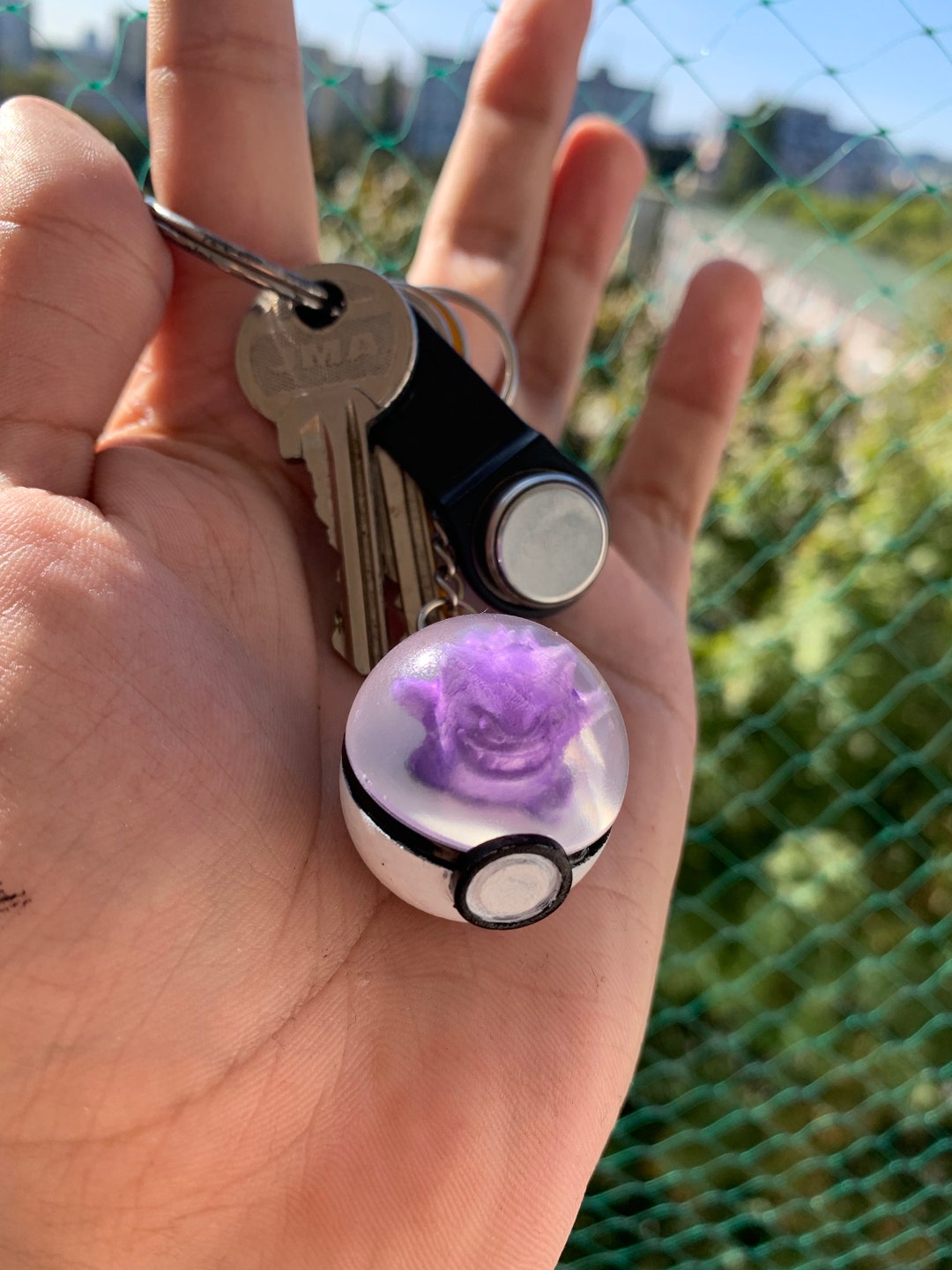 Gengar Pokeball Keychain - Etsy