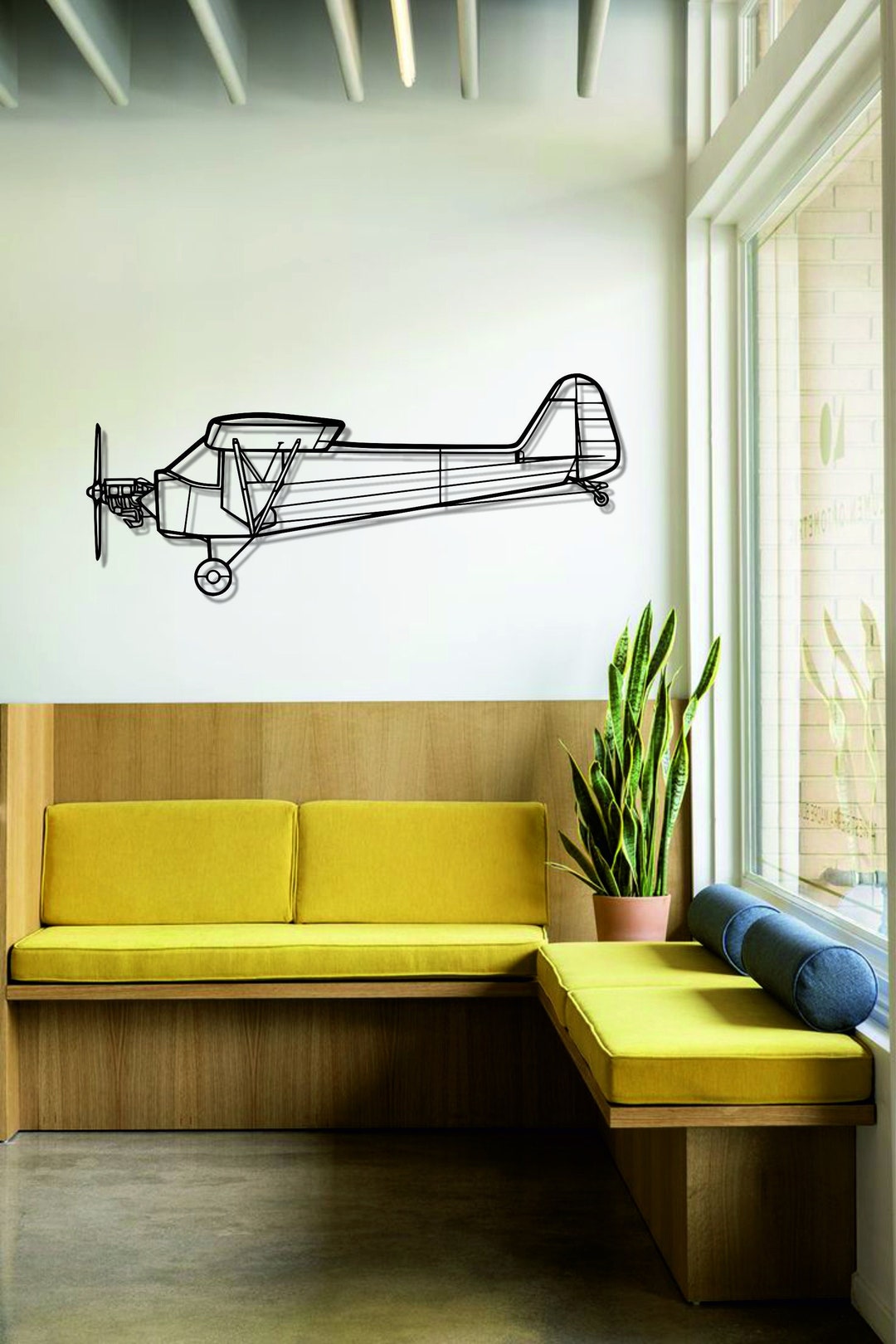 Piper J-3 Cub Silhouette Metal Wall Art Aircraft Guy Gift Gift for ...