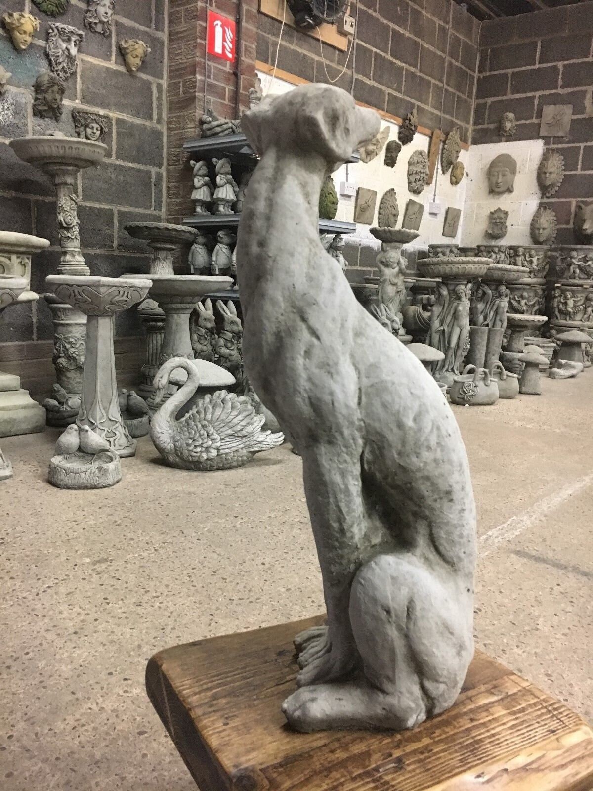 Stone Greyhounds Sculpture Outdoor Dog Figurine Pet Statue Animal ...