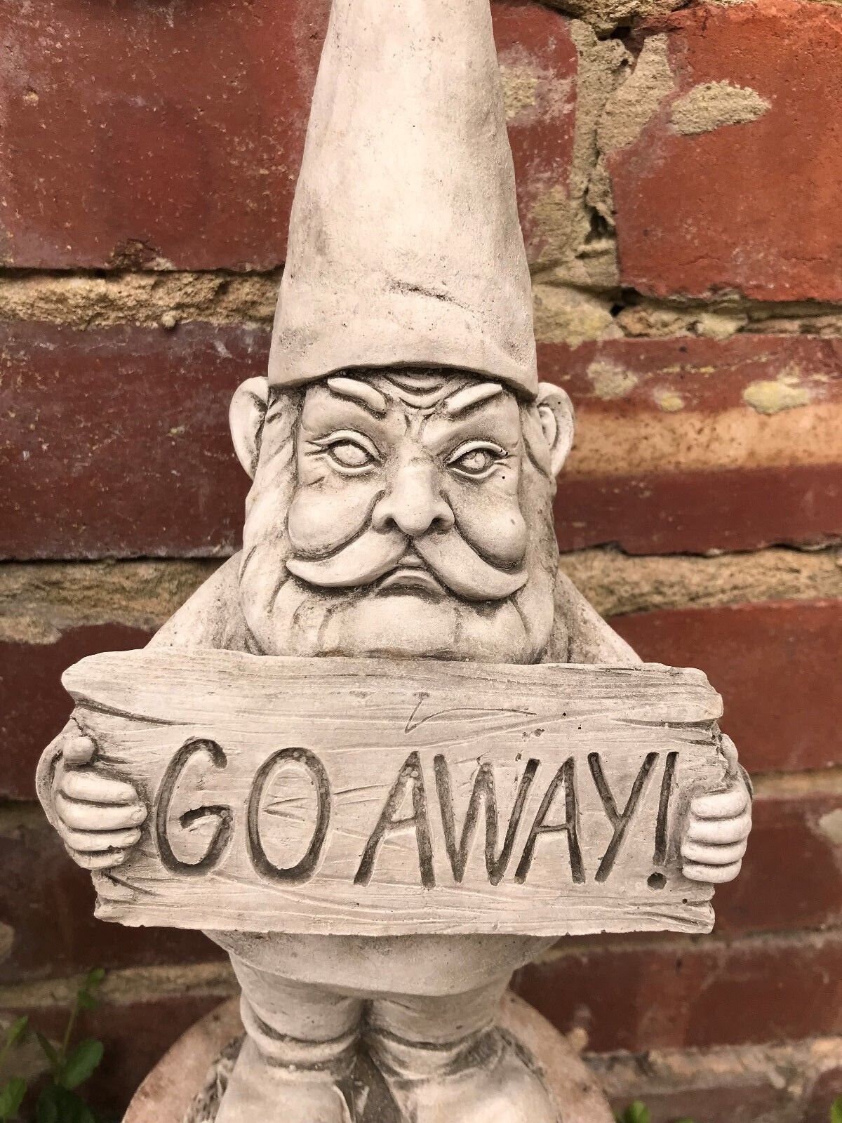 Grumpy Dwarf Statue Funny Front Door Sign Bearded Gnome Sculpture ...