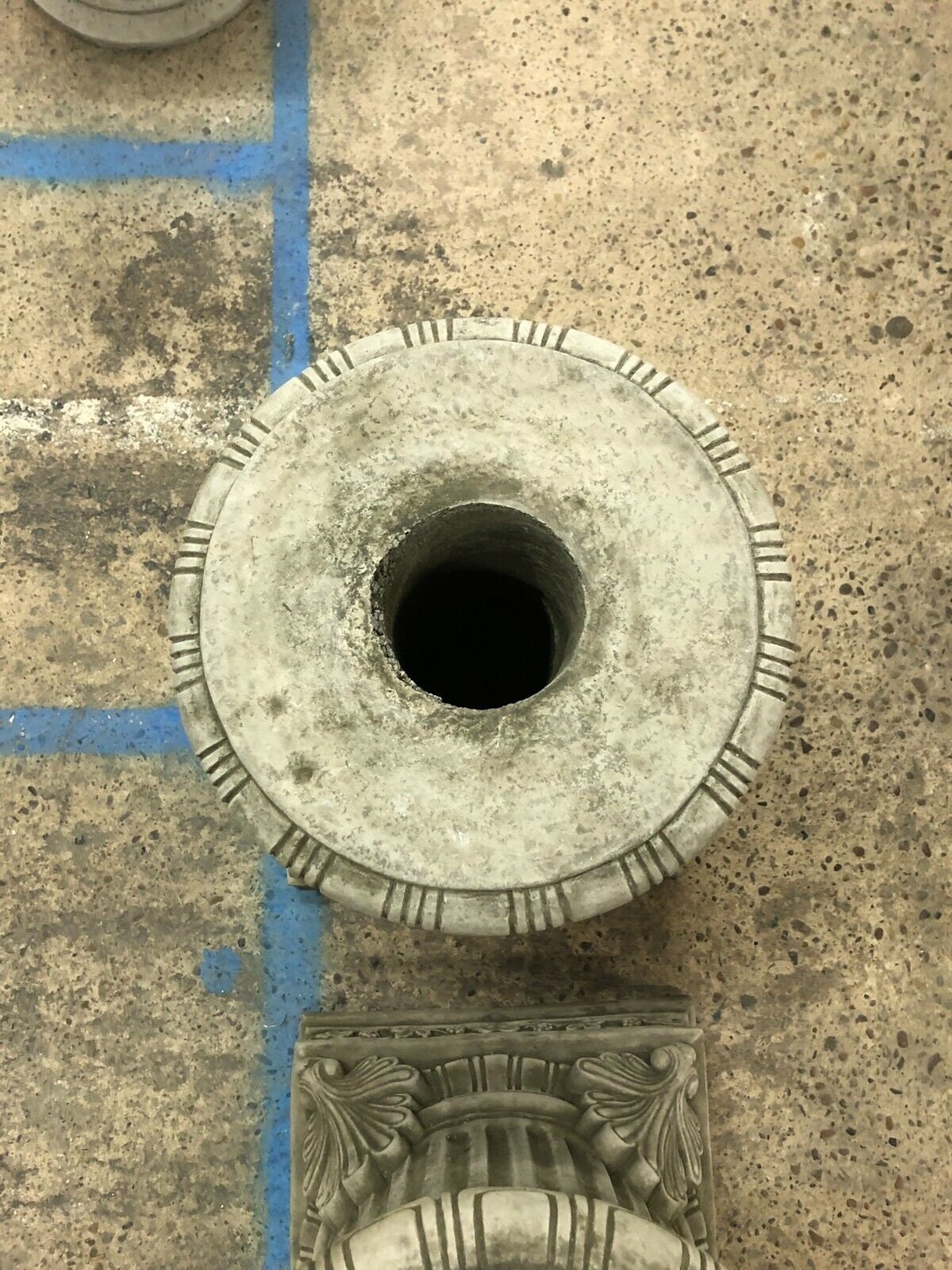 Two Classical Pedestals Concrete Statue Plinth Stone Roman Column Round ...