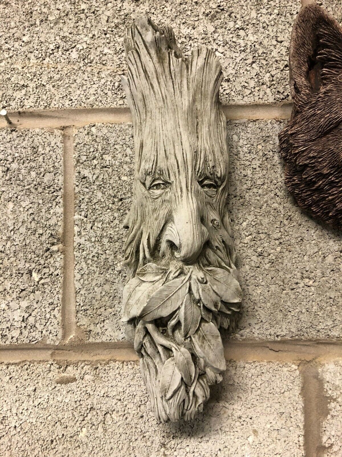 Fantasy Tree Face Sculpture Stone Fairy Wall Hanging Plaque Concrete ...