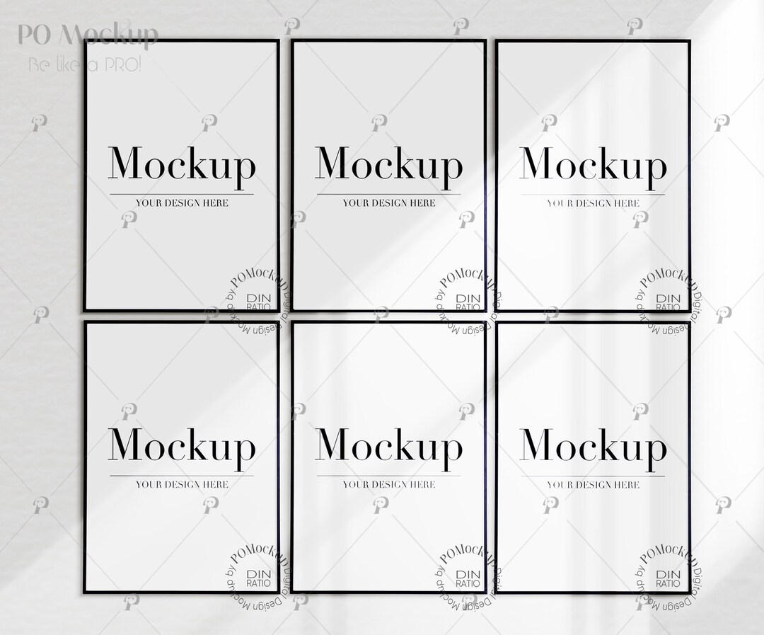Six Frame Mockup DIN A4 6 Frame Mockup wallpaper Mockup - Etsy