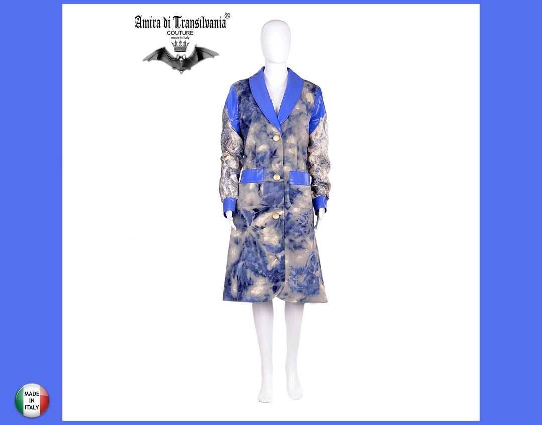 Lady Overcoat, Oversized Denim Jacket Blue Jeans Long Blazer, Womens ...