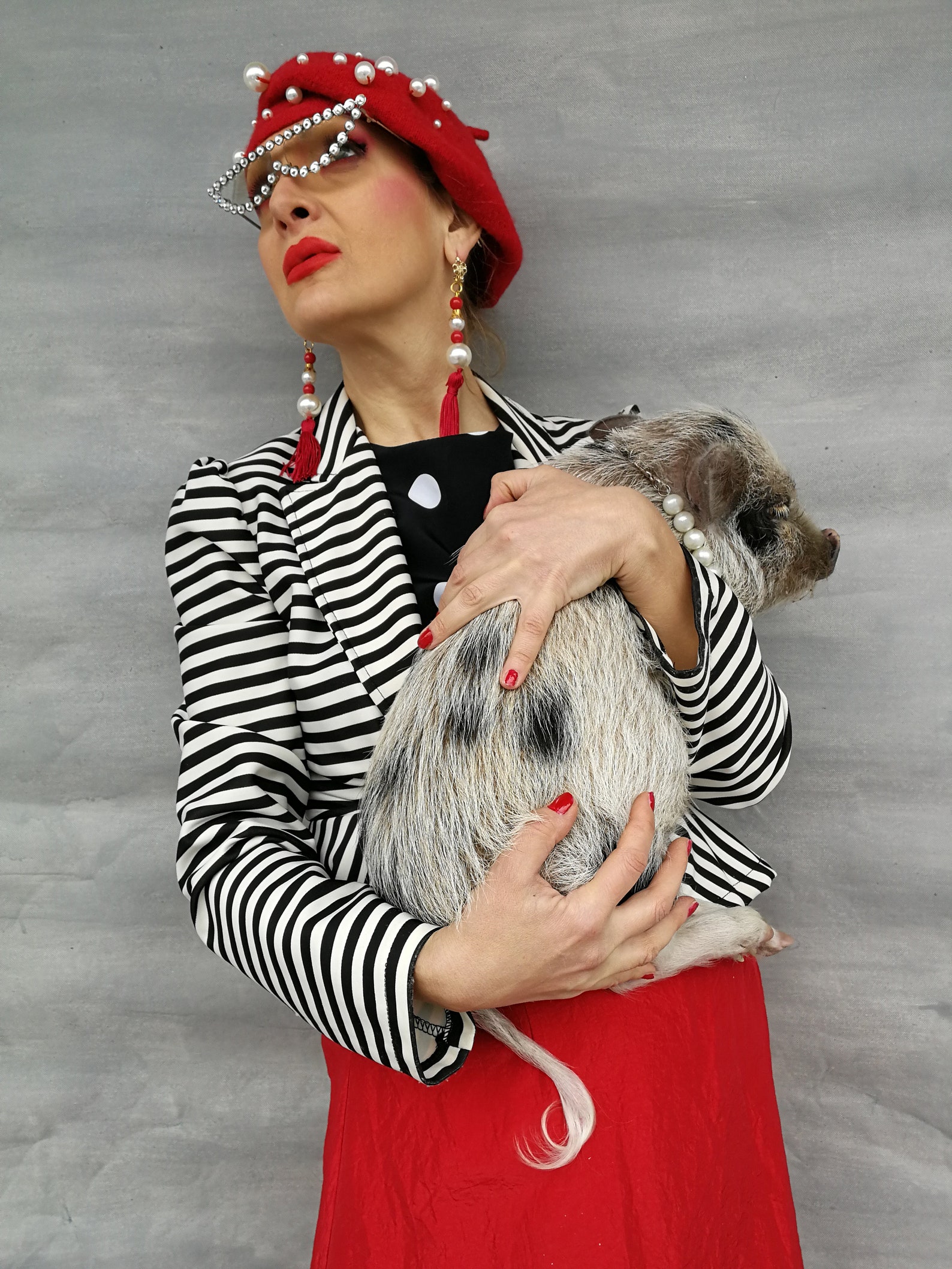 Red Bonnet Che Guevara Beret, Red Hat With Pearl Embroidered Headpiece ...