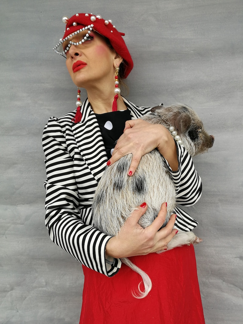 Red Bonnet Che Guevara Beret, Red Hat With Pearl Embroidered Headpiece ...