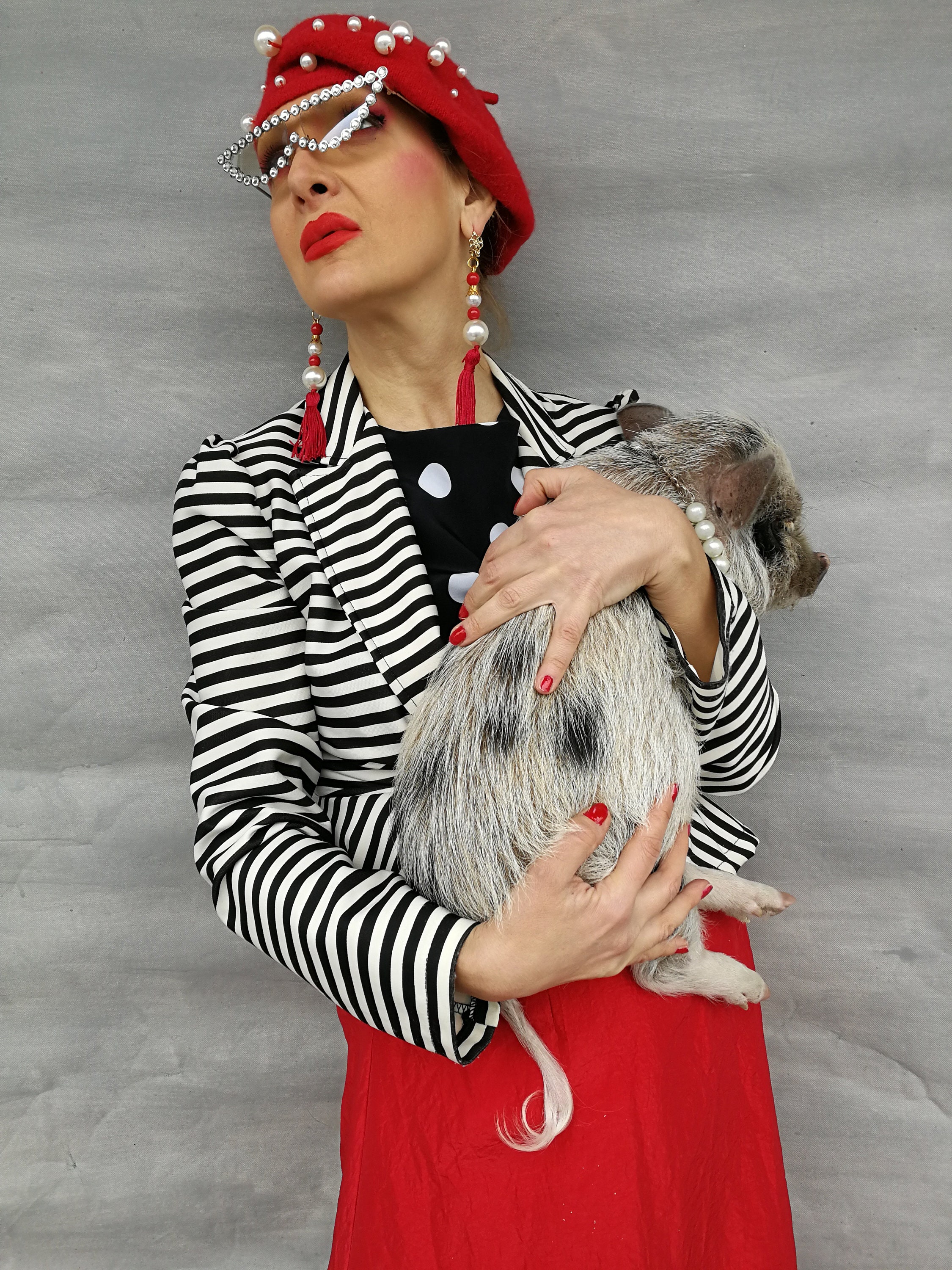 Red Bonnet Che Guevara Beret, Red Hat With Pearl Embroidered Headpiece ...