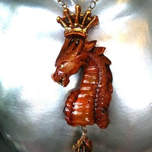 Dragon Pendant, Fairy Dragon Crown as Talisman, Designer Jewelry Viking ...
