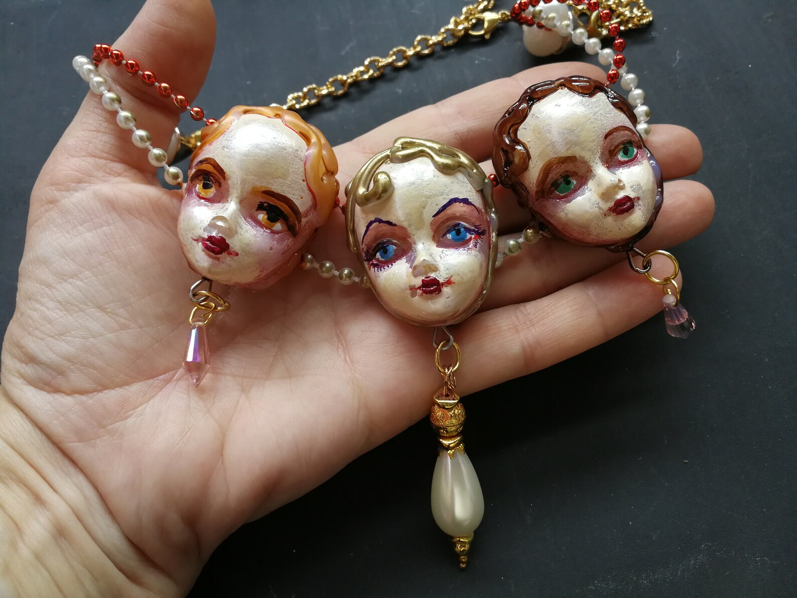 Belle Epoque 1900 Jewelry Art Deco Art Nouveau, Doll Head Three Sisters ...