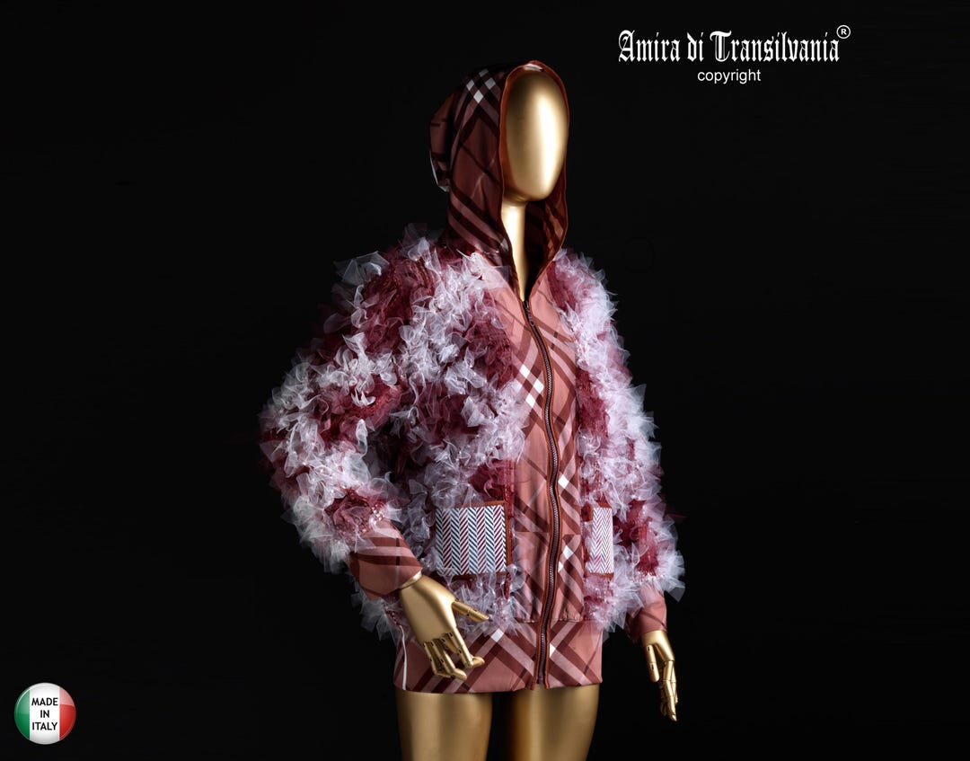 Checkered Cardigan, Hoodie Jacket Bomber, Faux Fur Tulle Feather Women ...