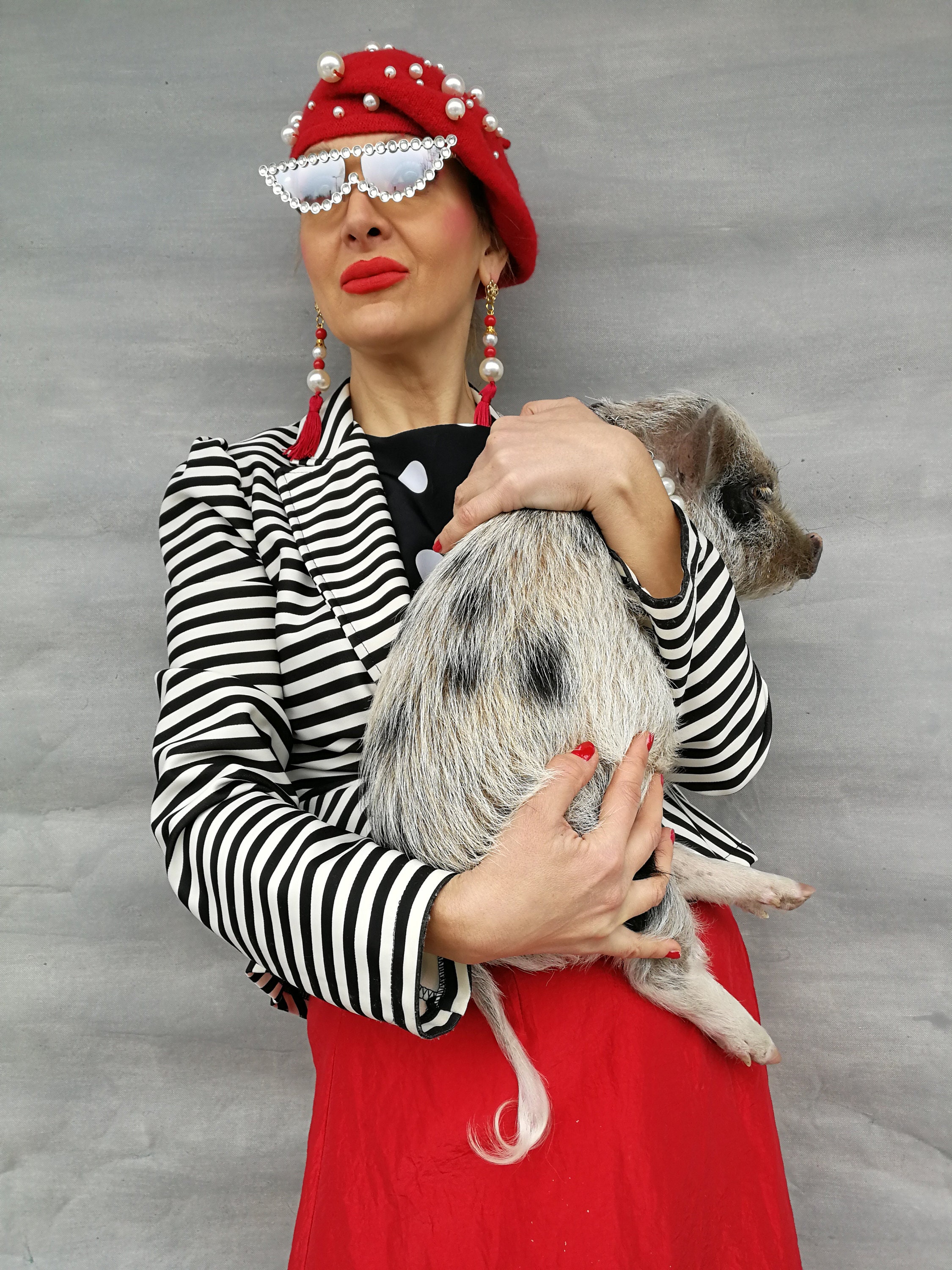 Red Bonnet Che Guevara Beret, Red Hat With Pearl Embroidered Headpiece ...