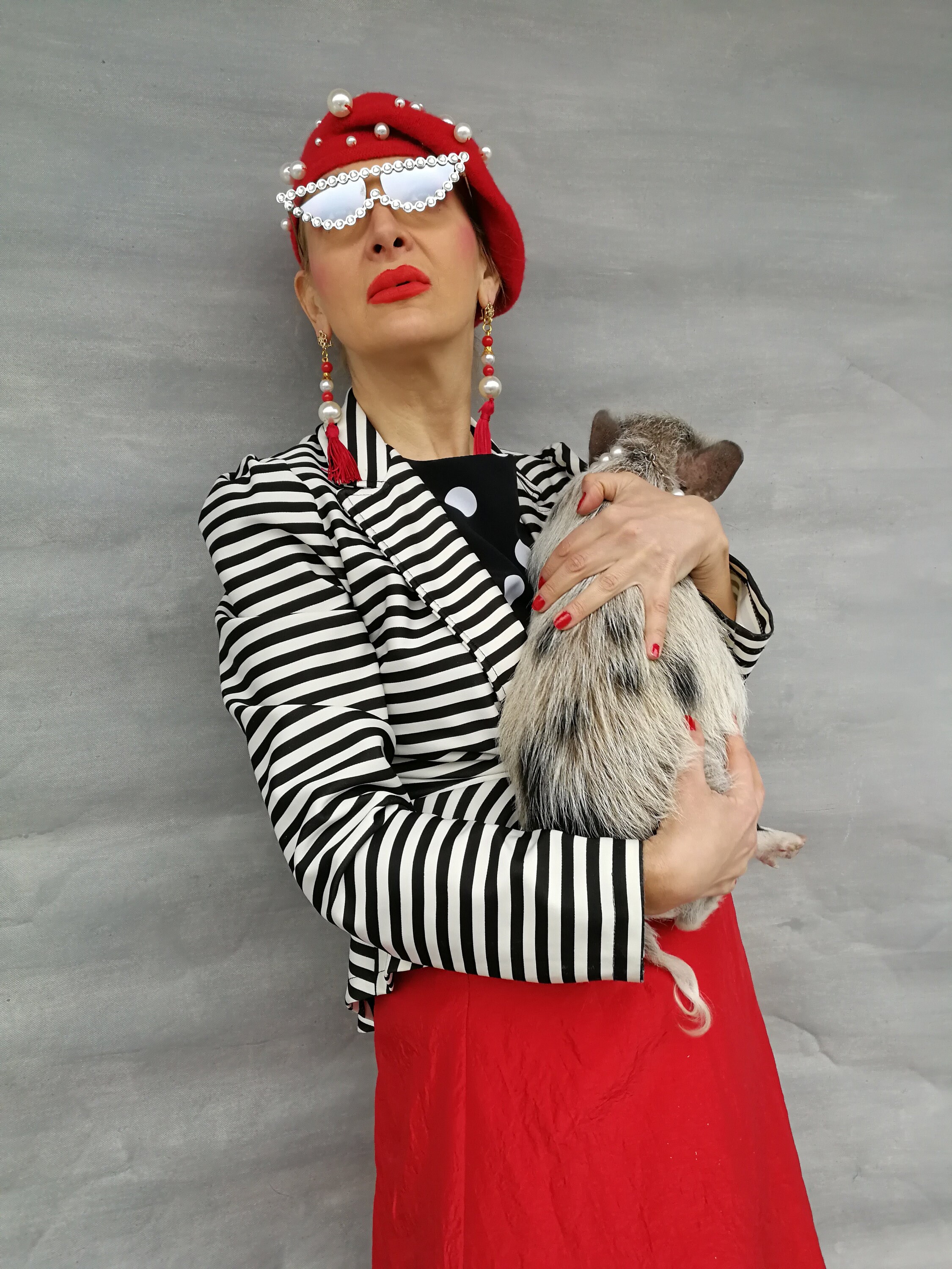 Red Bonnet Che Guevara Beret, Red Hat With Pearl Embroidered Headpiece ...