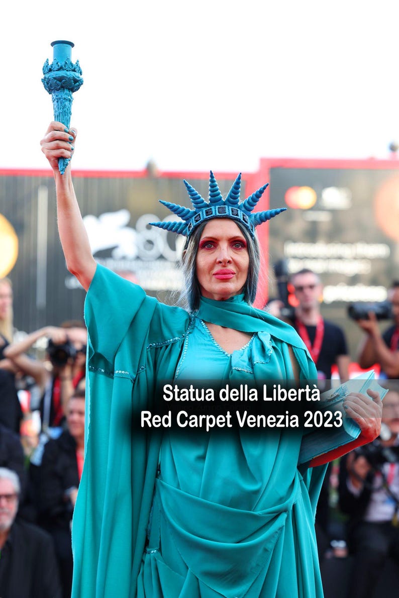 Statue of Liberty Costume, Haute Couture Dress, Crown, Book & Torch - Etsy