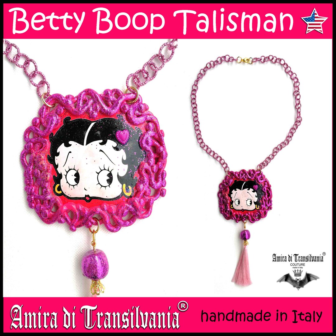 Betty Boop Necklace Love and Hip Hop Chain, Collier Collar Amulet ...