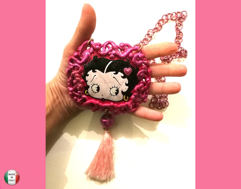 Betty Boop Necklace Love and Hip Hop Chain, Collier Collar Amulet ...
