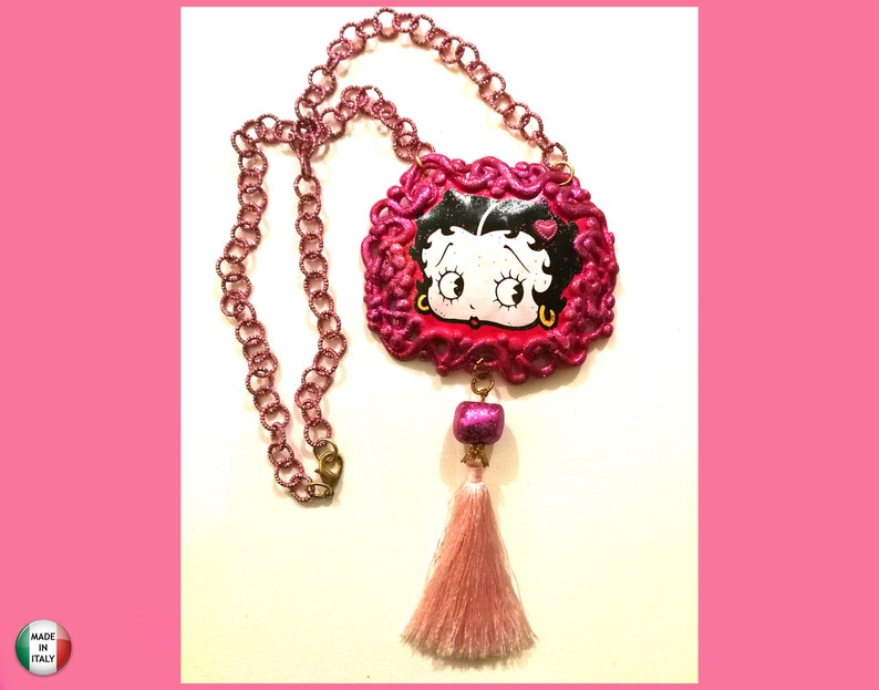Betty Boop Necklace Love and Hip Hop Chain, Collier Collar Amulet ...