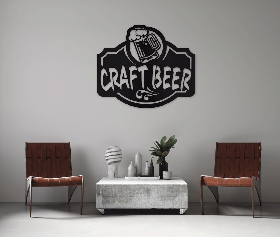 Craft Beer Laser Cut Dxf Svg Glowforge Files Wall Sticker Vinly Decal ...