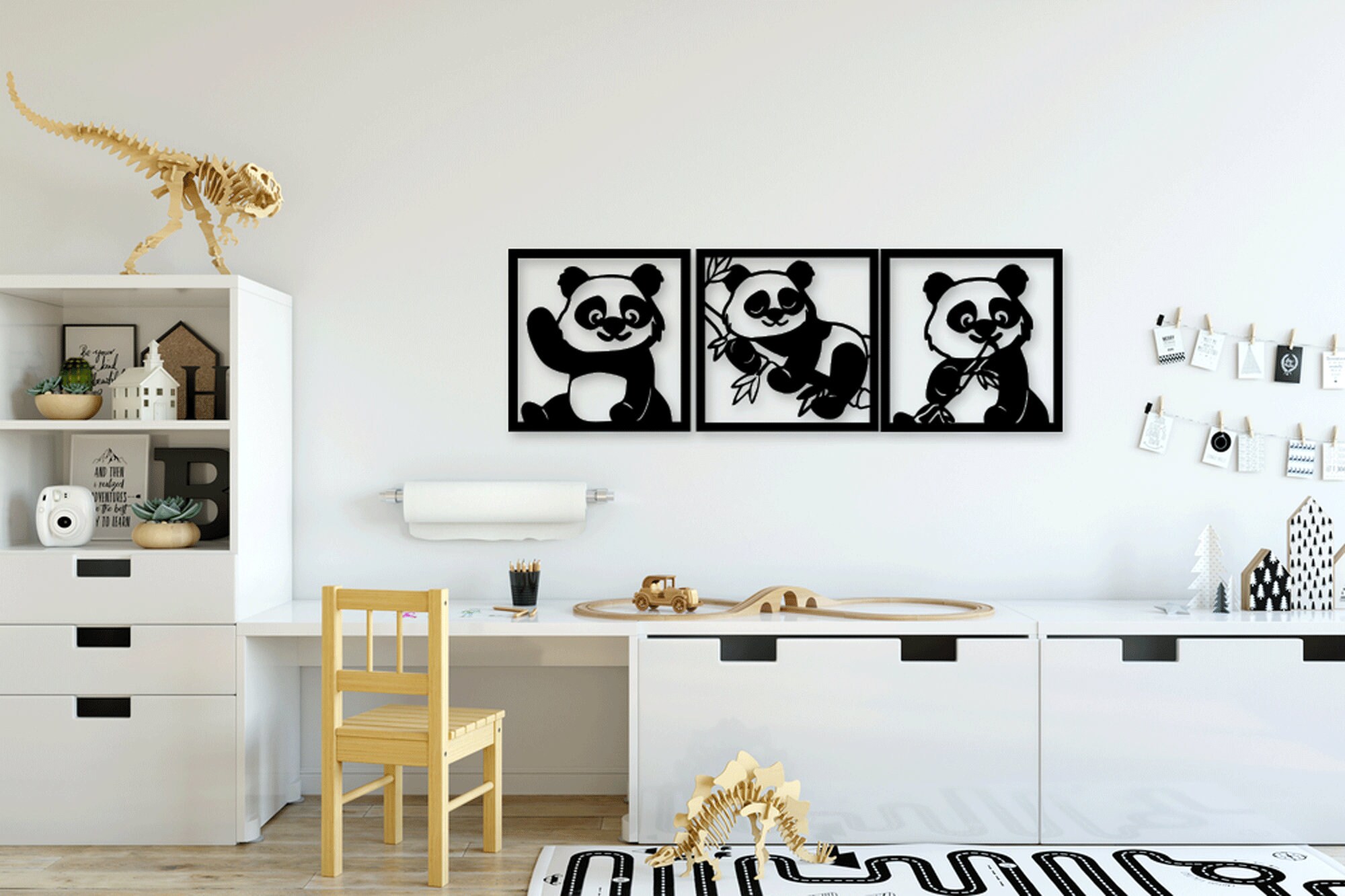 Giant Panda Bear Laser Cut Dxf Svg Glowforge Files Wall Art Sticker ...