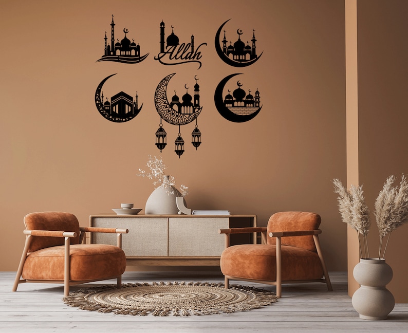 Mosque Kaaba Moon Laser Cut Dxf Svg Glowforge Files Islamic Wall Art ...