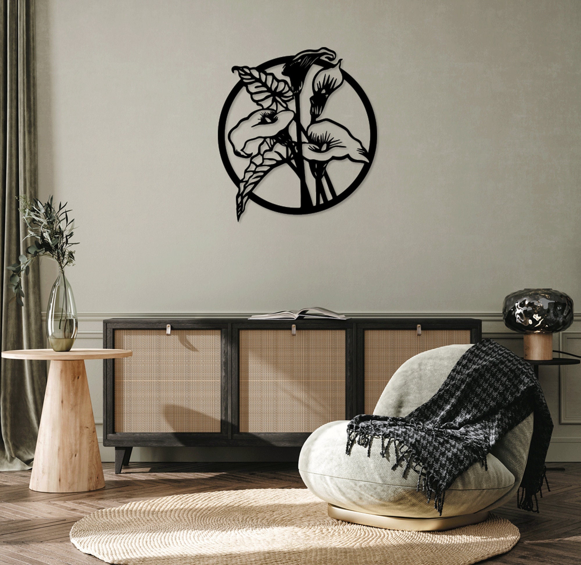 Calla Lily Flowers Laser Cut Dxf Svg Glowforge Files Wall Art Sticker ...