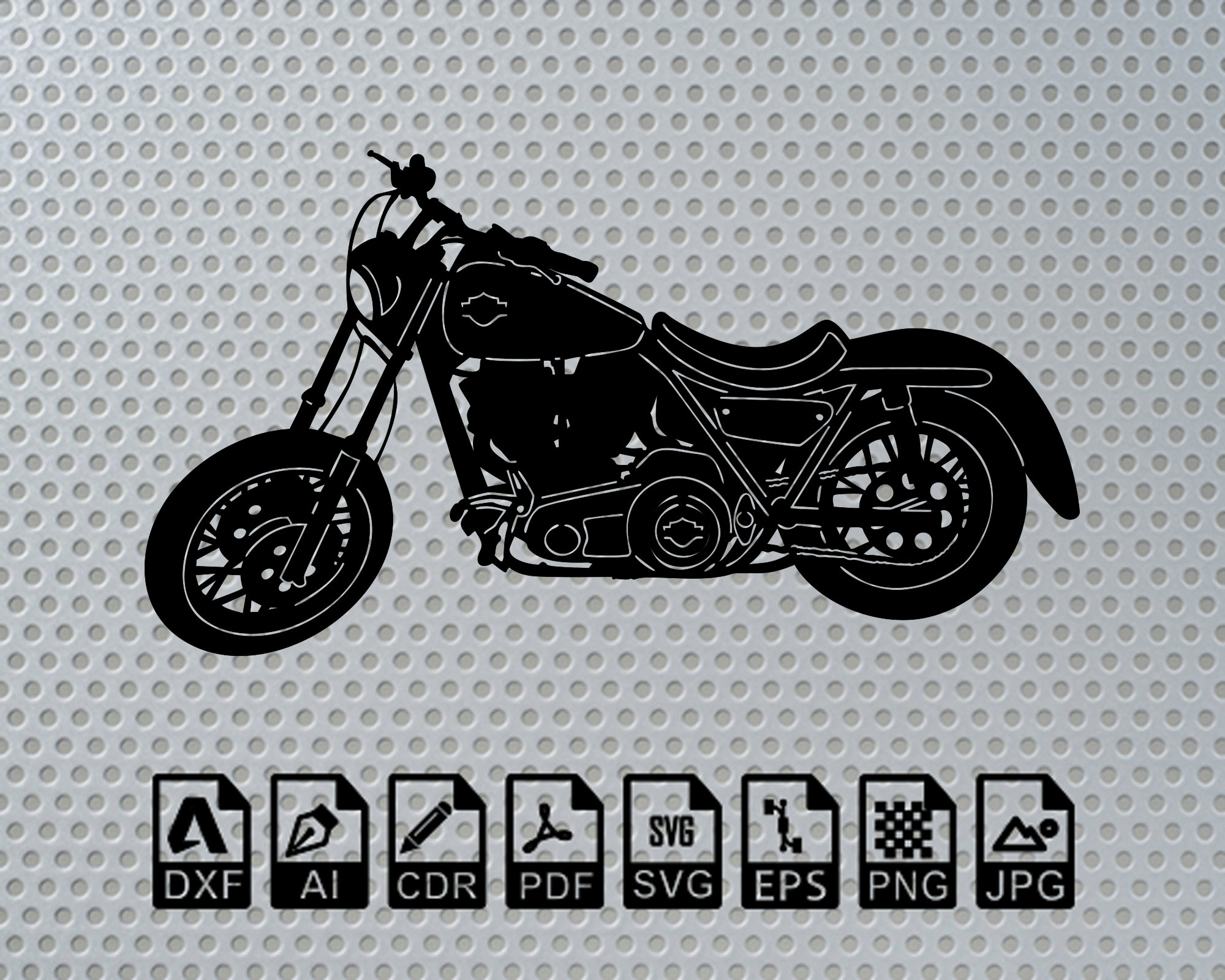 Chopper Motorcycle Laser Cut Dxf Svg Glowforge Files Wall Art Sticker ...