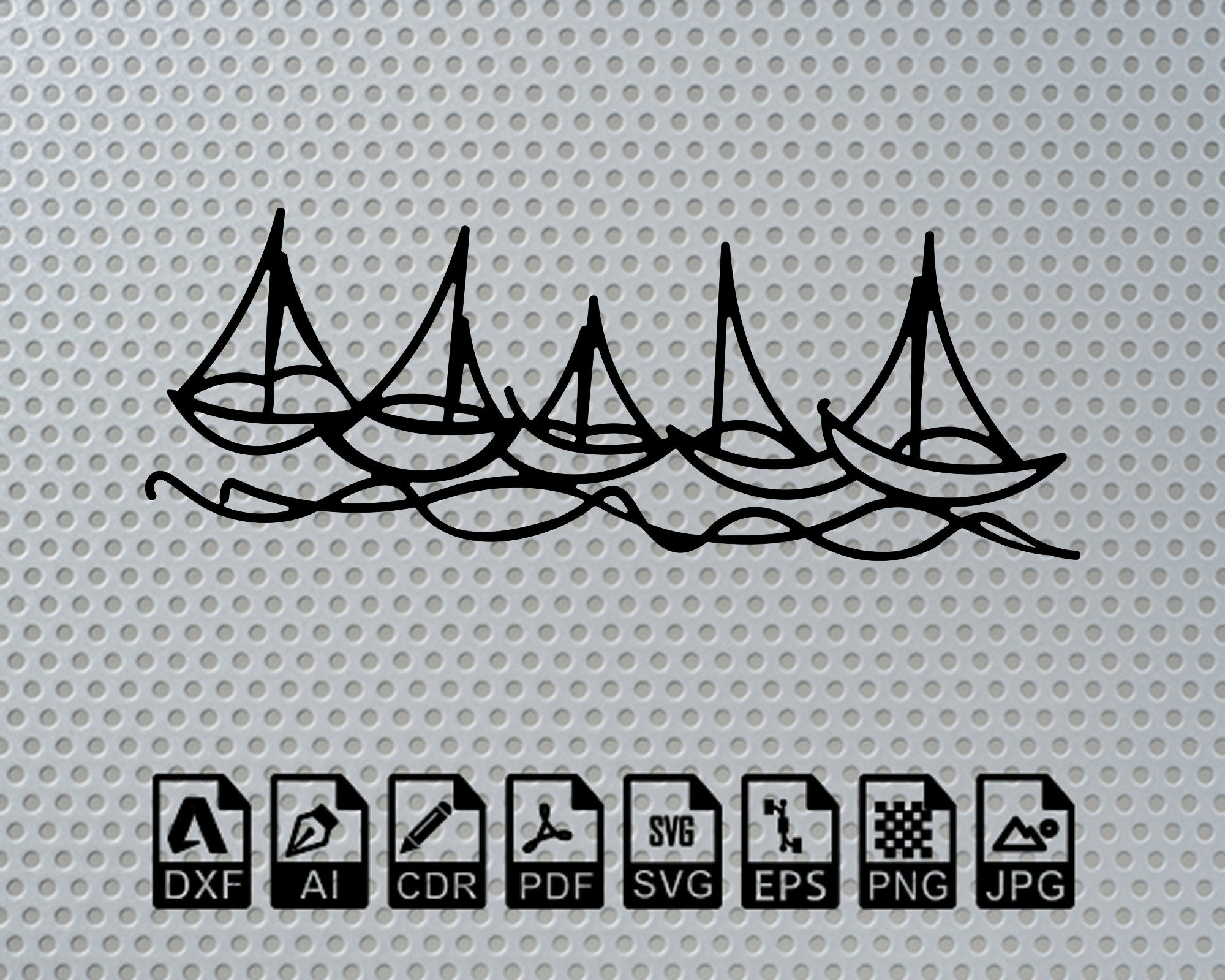 Sailboat Boat Laser Cut Dxf Svg Glowforge Files Wall Art Sticker Vinly ...