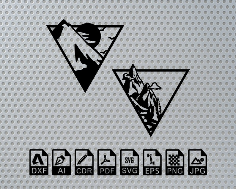 Mountain Climbing Laser Cut Dxf Svg Glowforge Files Wall Art Sticker ...