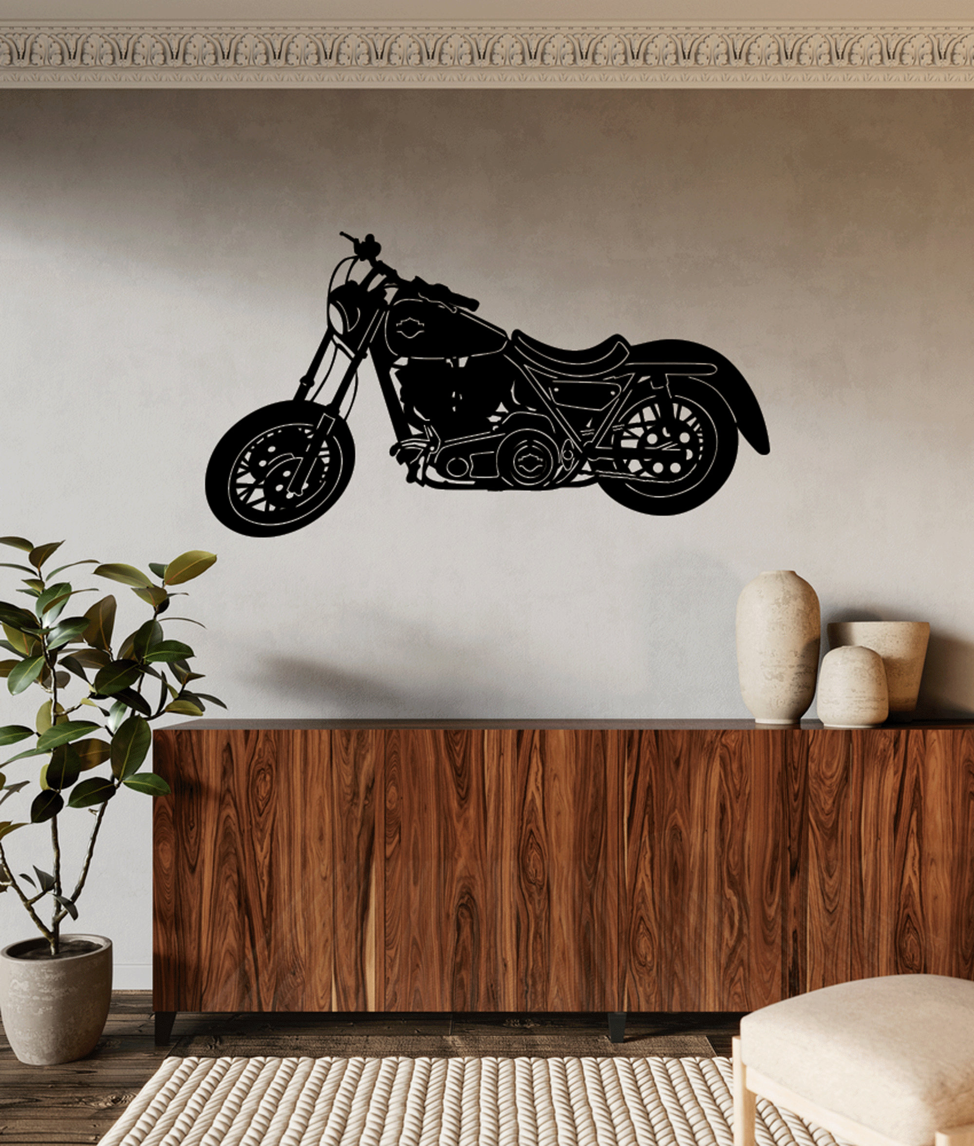 Chopper Motorcycle Laser Cut Dxf Svg Glowforge Files Wall Art Sticker ...