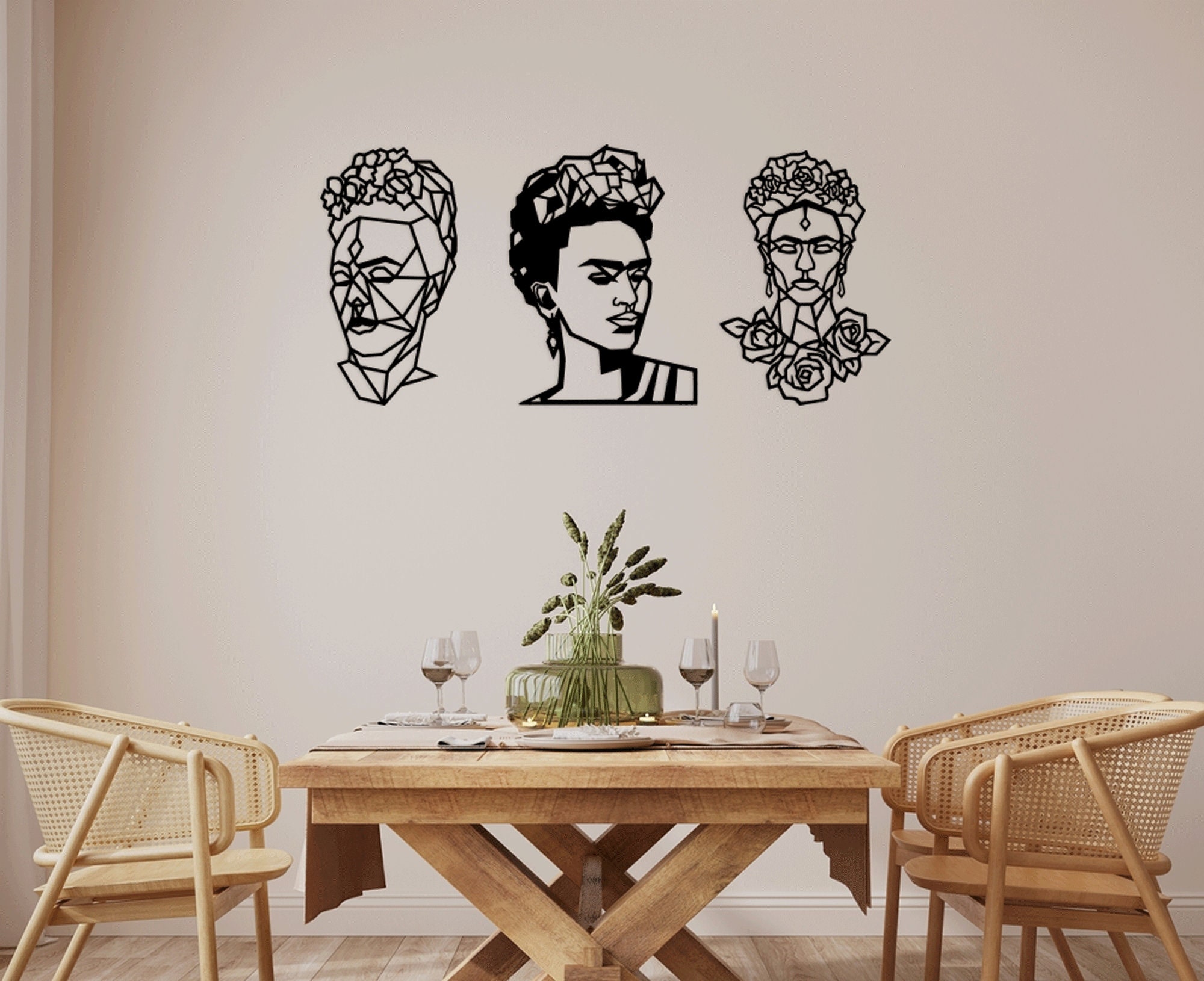Frida Kahlo Laser Cut Dxf Svg Glowforge Files Wall Art Sticker Decal ...