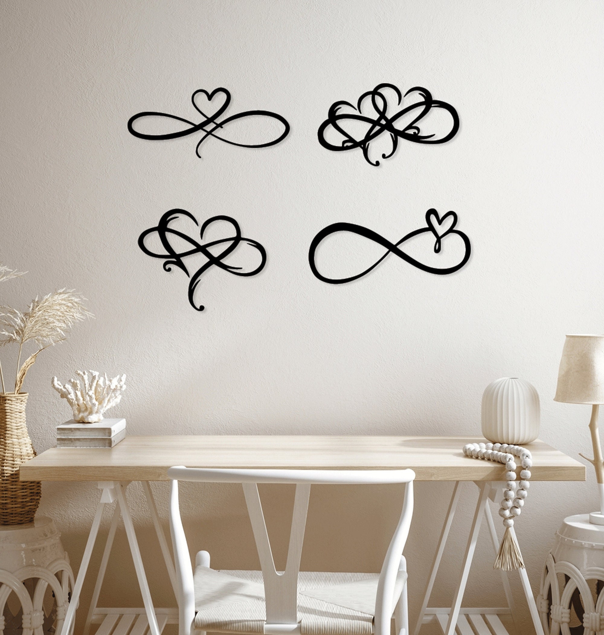 Infinite Heart Love Laser Cut Dxf Svg Glowforge Files Wall Art Sticker ...