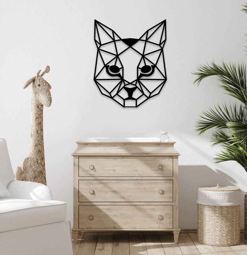 Cat Face Laser Cut Dxf Svg Glowforge Files Wall Sticker Vinly Decal ...