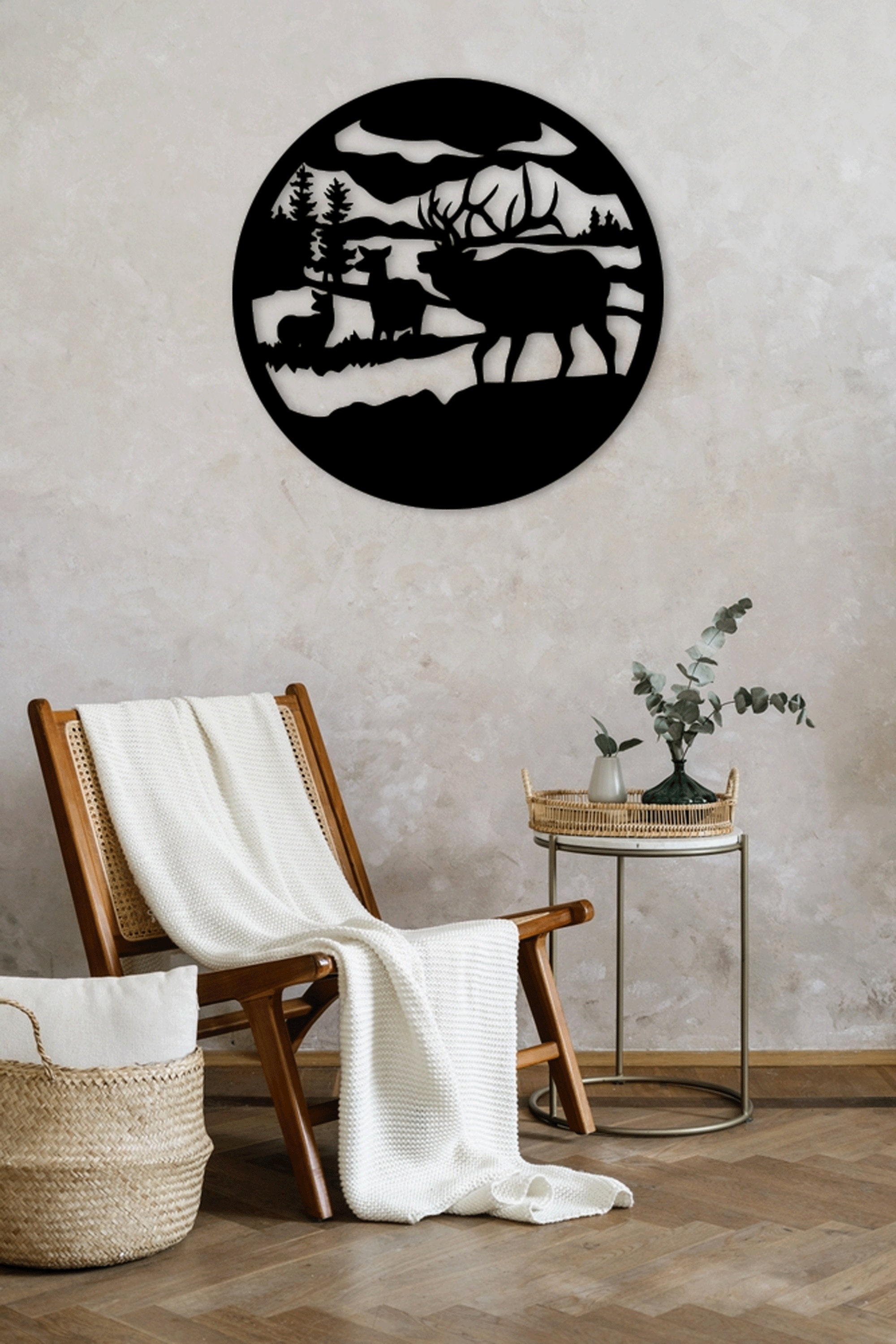 Deer Laser Cut Dxf Svg Glowforge Files Wall Art Sticker Vinly Decal ...