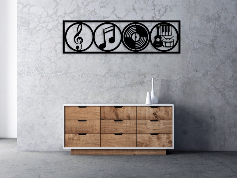 Music Notes Laser Cut Dxf Svg Glowforge Files Wall Art Sticker Vinly ...
