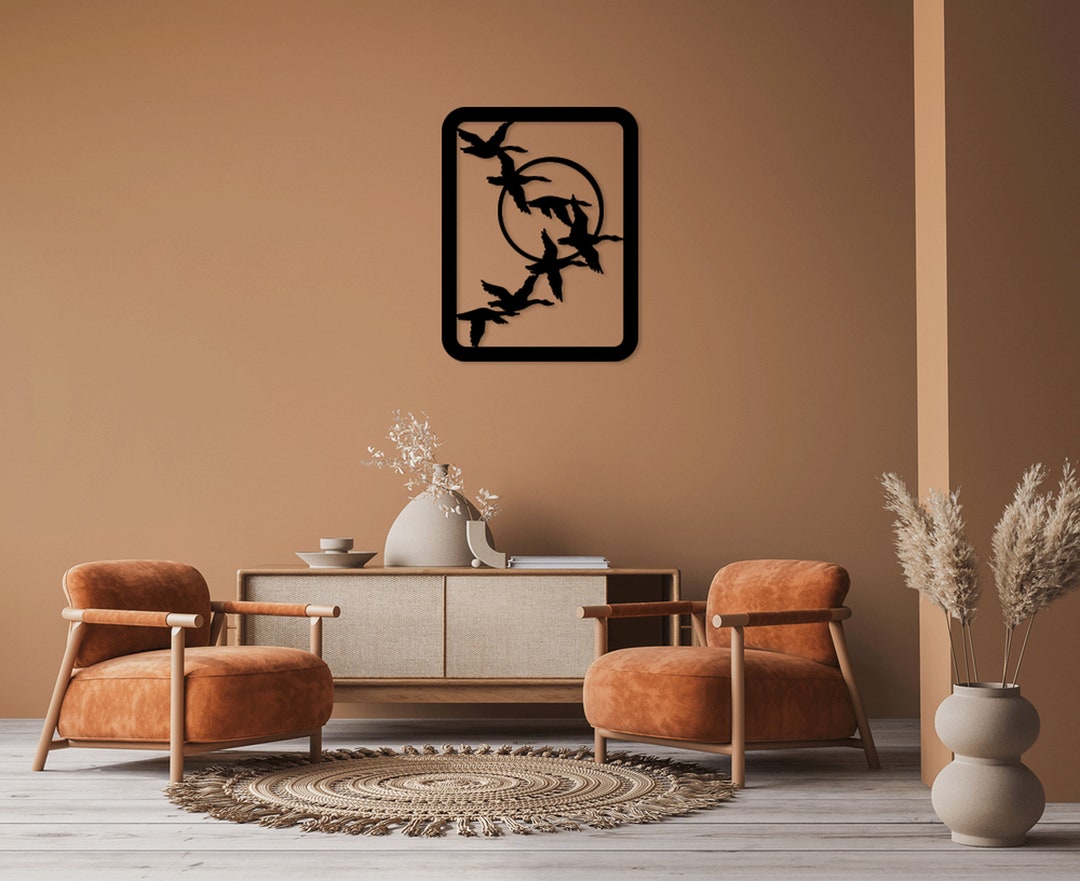 Stork Birden Sunset Laser Cut Dxf Svg Glowforge Files Wall Art Sticker